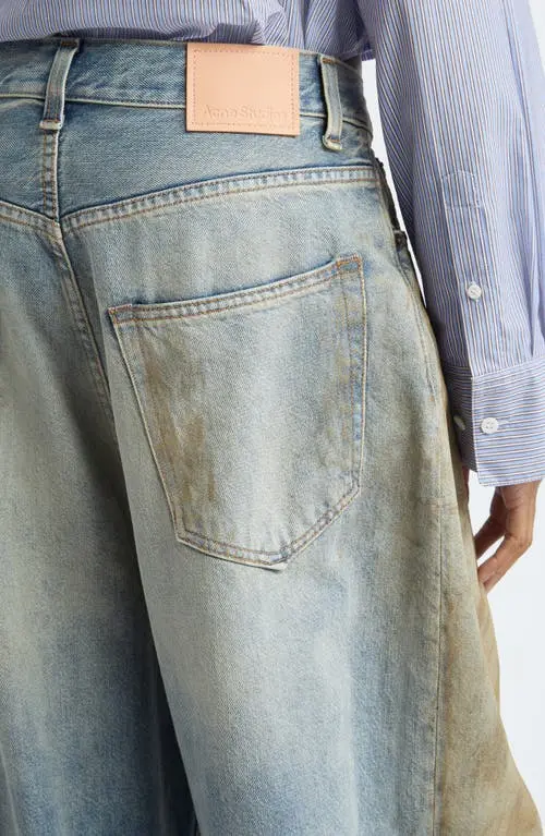 Acne Studios 2023 Penicillin Super Baggy Fit Jeans In Mid Blue